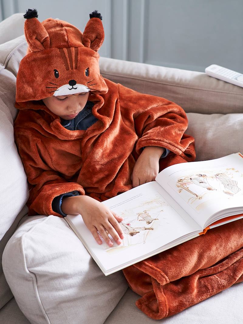 Animal Blanket with Sleeves & Hood - purple, Bedding & Decor