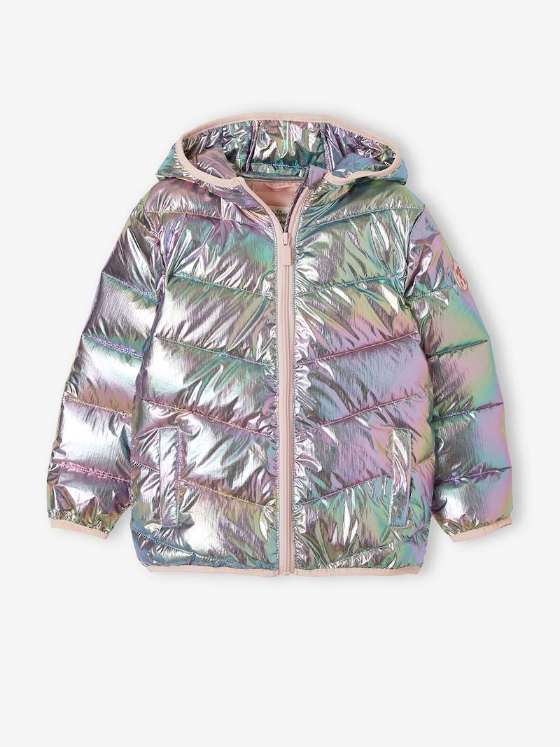 Lightweight Jacket with Shiny Iridescent Effect, for Girls - grey light ...
