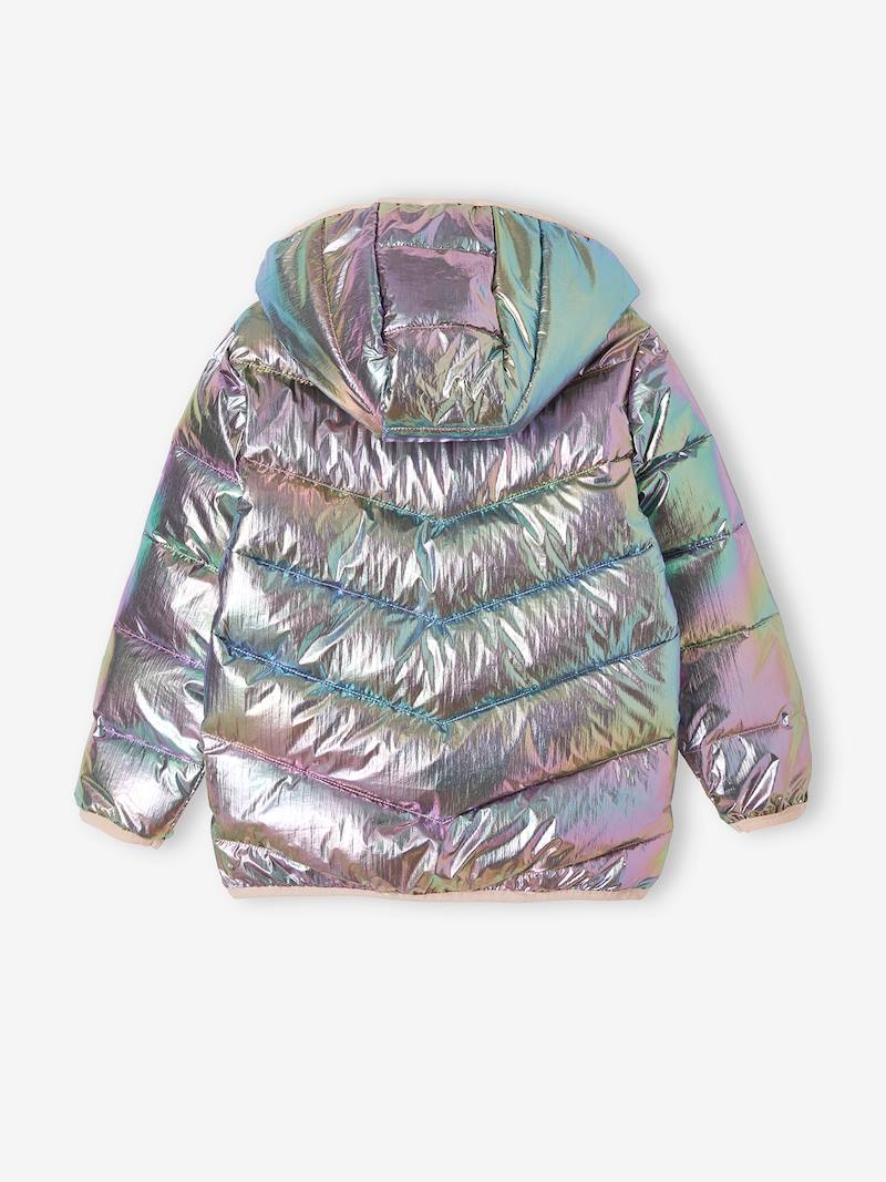Lightweight Jacket with Shiny Iridescent Effect, for Girls - grey light ...