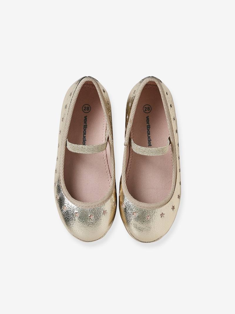 Iridescent Mary Jane Shoes for Girls - gold, Shoes