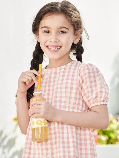 Frilly Dress with 3/4 Sleeves for Girls - ecru, Girls