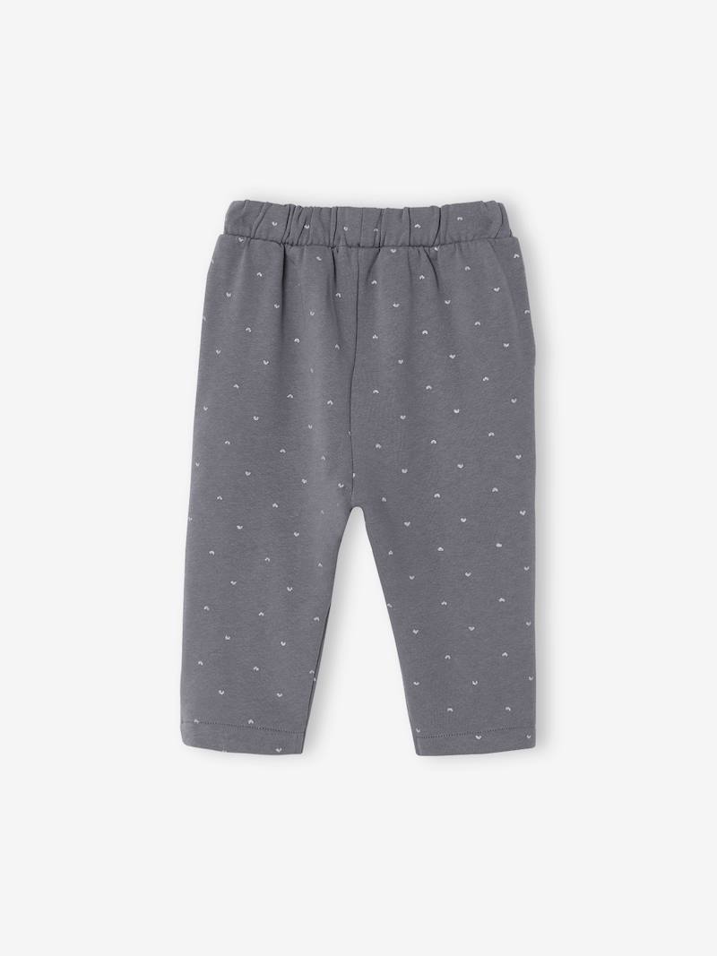 Fleece Trousers for Baby Girls - white medium all over printed, Baby