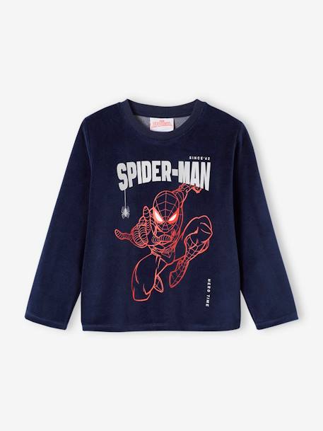 Marvel® Spider-Man Pyjamas in Velour for Boys - navy blue, Boys