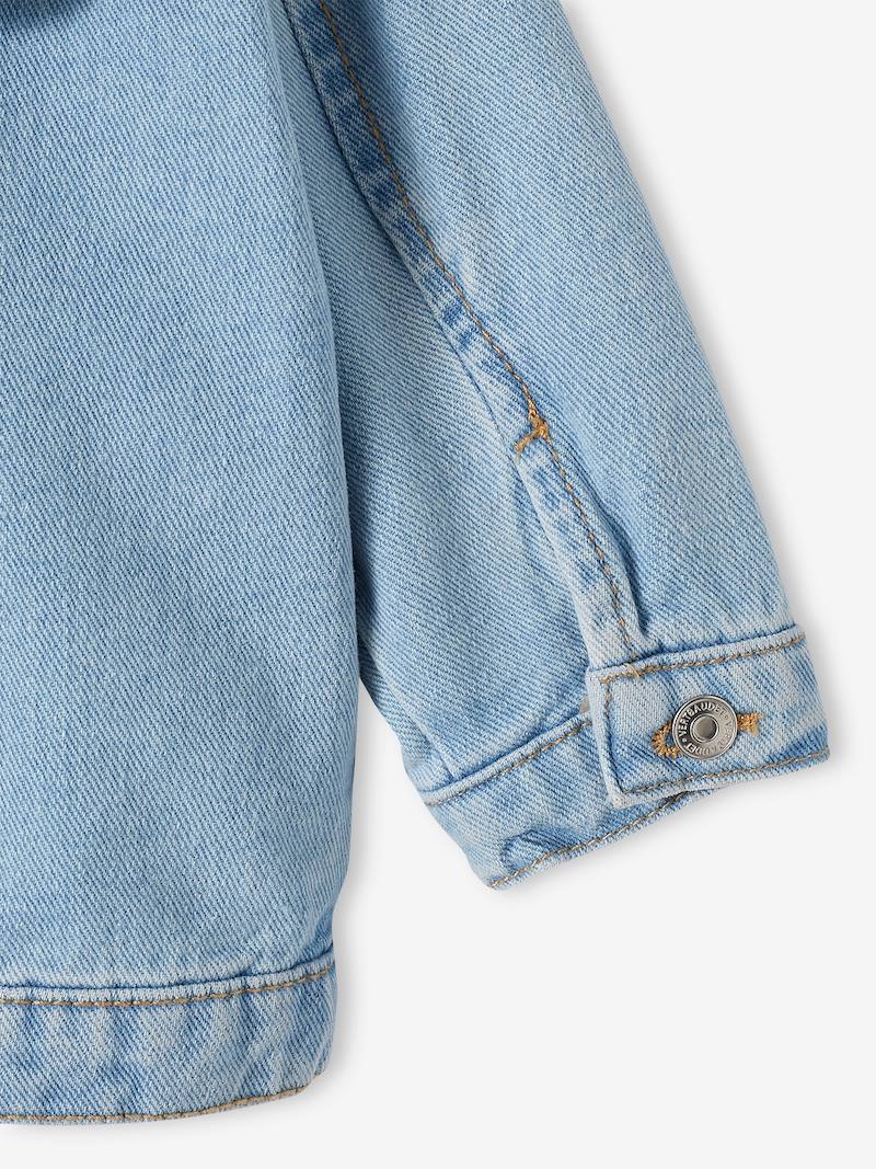 Denim Jacket with Ruffles for Babies - bleached denim, Baby