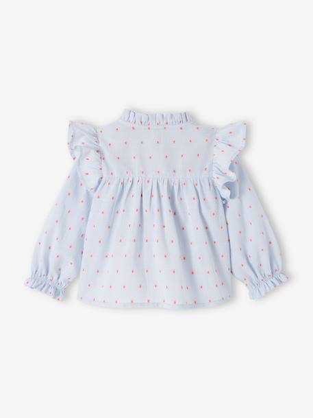 Ruffled Blouse for Babies - sky blue, Baby