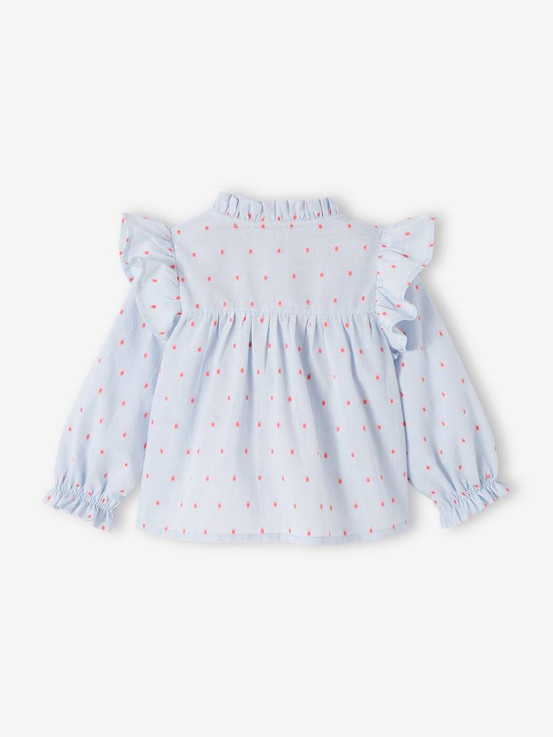 Ruffled Blouse for Babies - sky blue, Baby