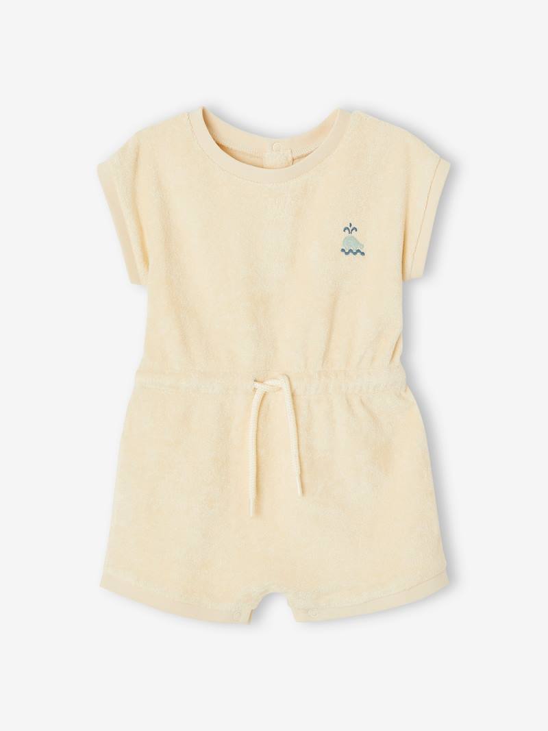 Terry Fleece Jumpsuit for Babies - ecru, Baby