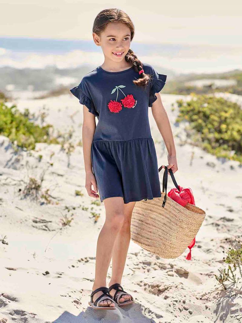 Fancy Animation Dress for Girls - navy blue, Girls