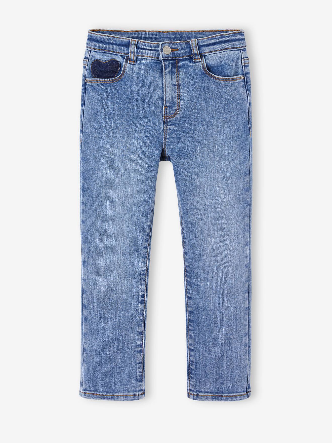 Faded Blue Jeans For Girls