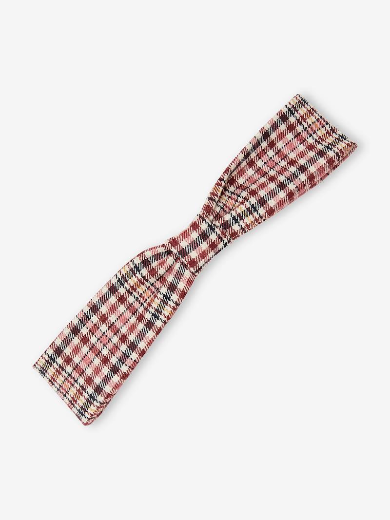 Chequered Short Dungarees + Shirt & Headband Ensemble for Baby Girls ...