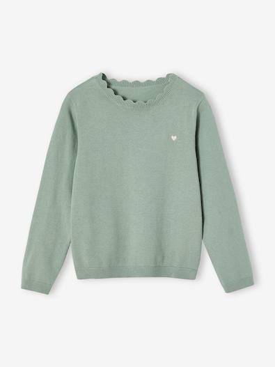 BASICS Jumper for Girls - grey green, Girls