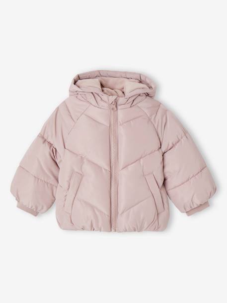 Padded Jacket with Hood for Baby Girls - rosy, Baby