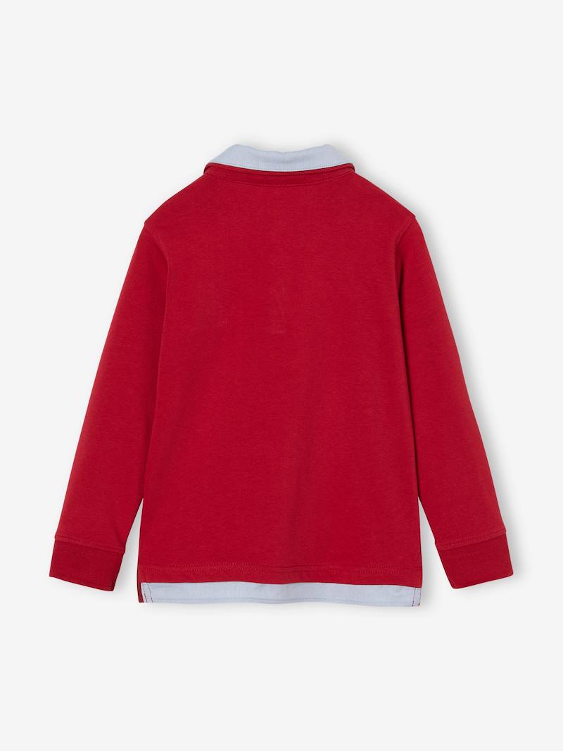 Striped 2-in-1 Effect Polo Shirt, for Boys - navy blue, Boys