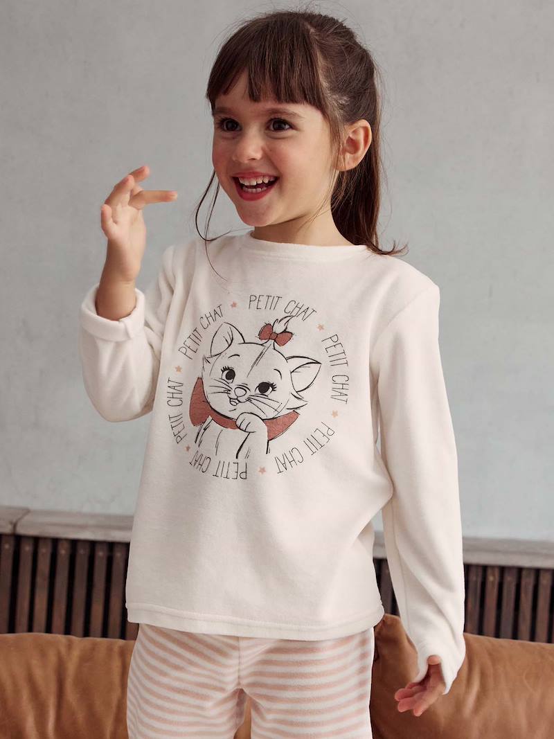 Girls' pyjamas DISNEY ANIMALS Marie The Aristocats - pale pink, Girls