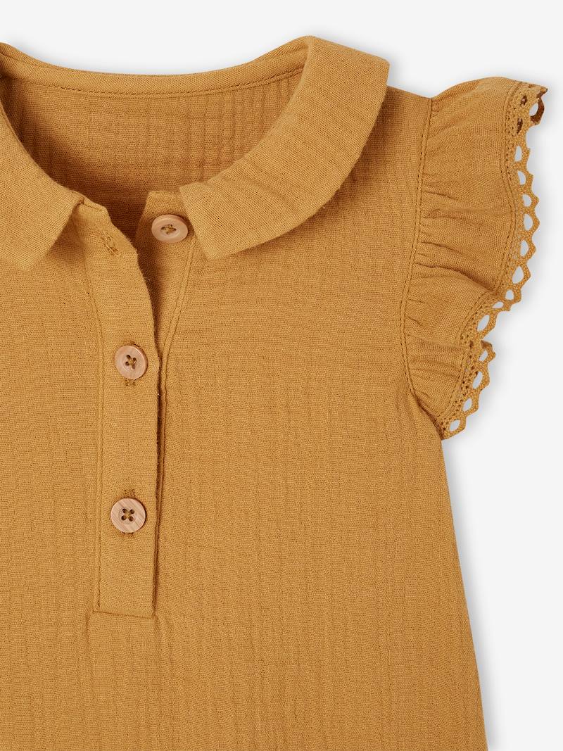 Cotton Gauze Jumpsuit for Babies - terracotta, Baby