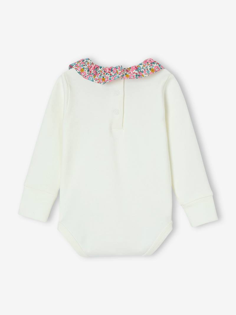 Adaptive Bodysuit with Liberty Fabric Collar by ENVIE DE FRAISE - ecru ...