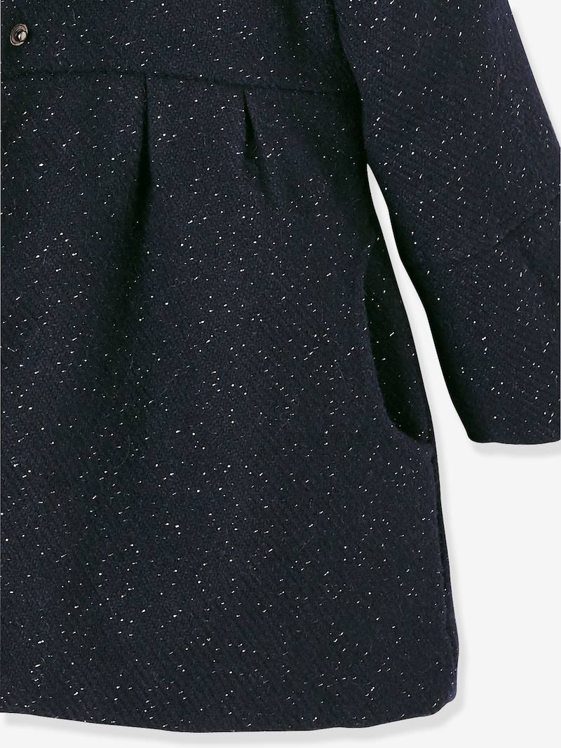 Woollen Coat for Girls - dark blue, Girls