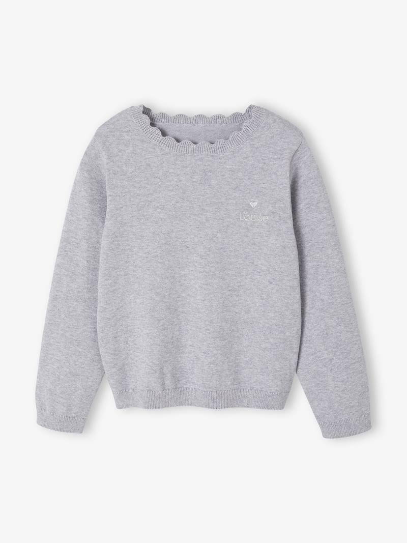 BASICS Jumper for Girls - grey green, Girls