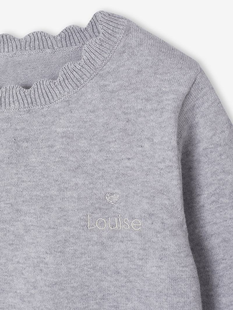 BASICS Jumper for Girls - grey green, Girls